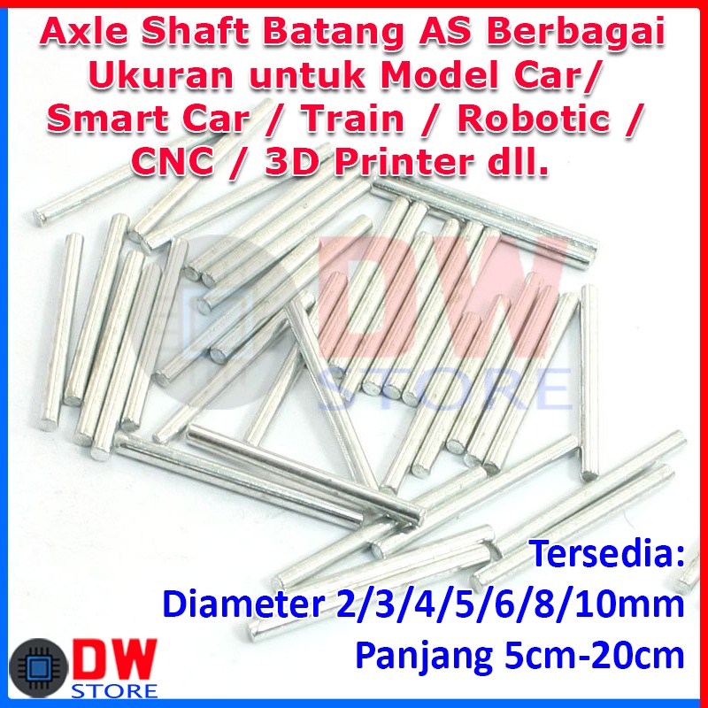 Jual Axle Shaft Batang AS Berbagai Ukuran Model Car Mobil Kereta Api ...