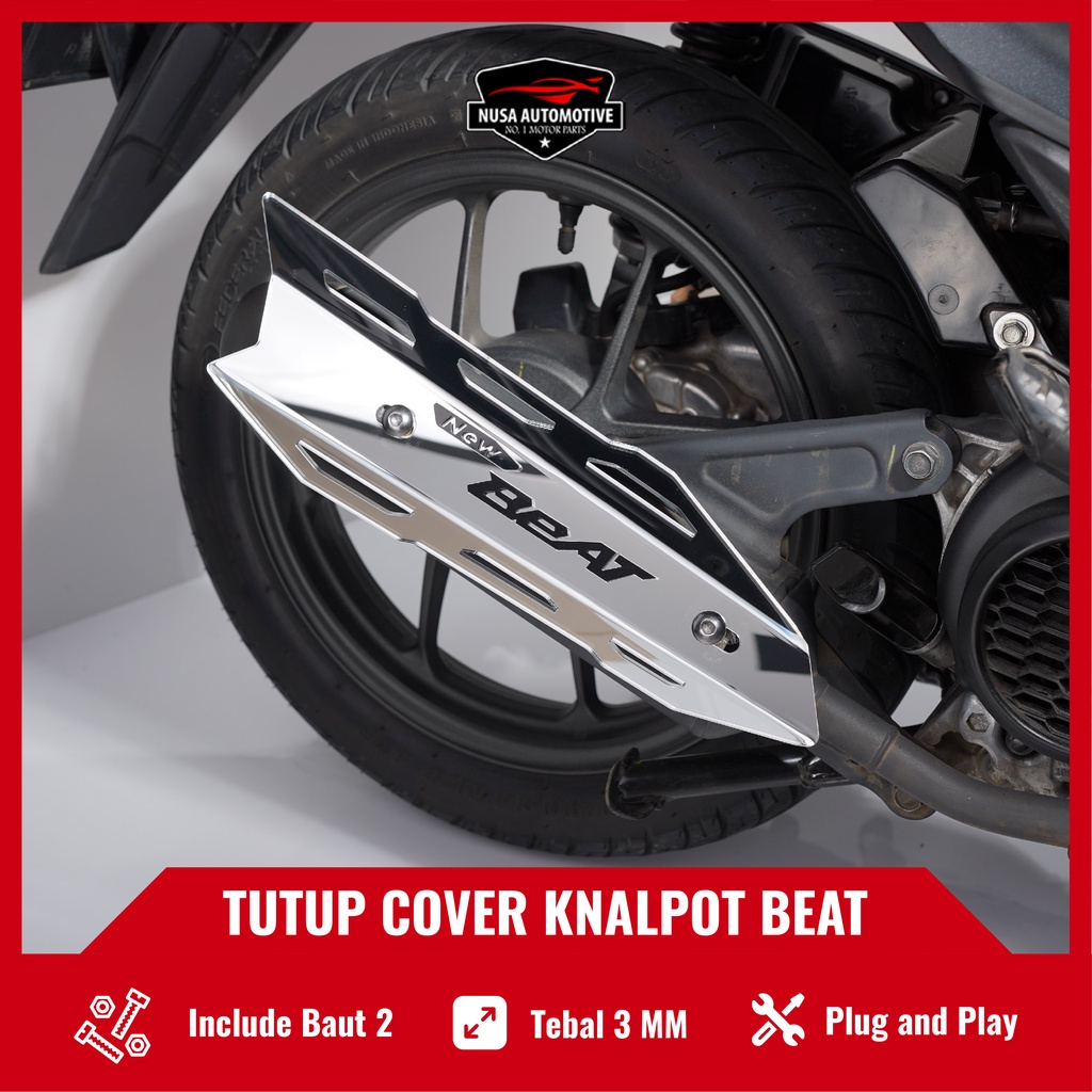Jual COVER KNALPOT ALL BEAT AKSESORIS MOTOR BEAT TUTUP COVER TAMENG ...