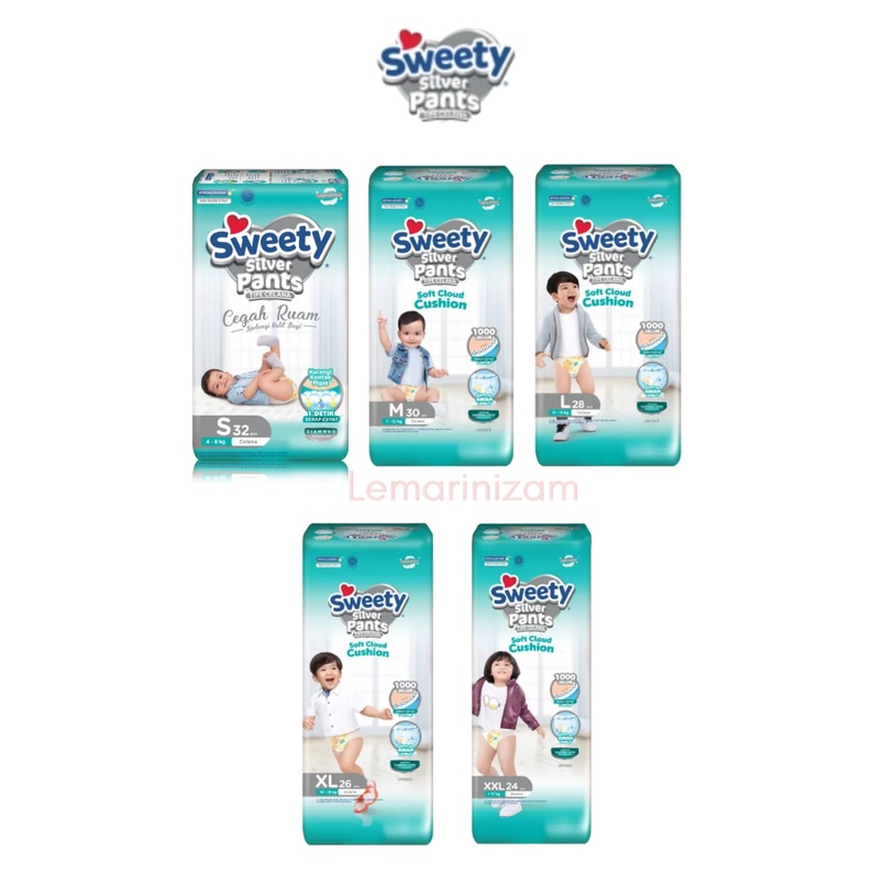 Jual Sweety Silver Pants S32/ M30/ L28/ XL26/ XXL24 | Shopee Indonesia