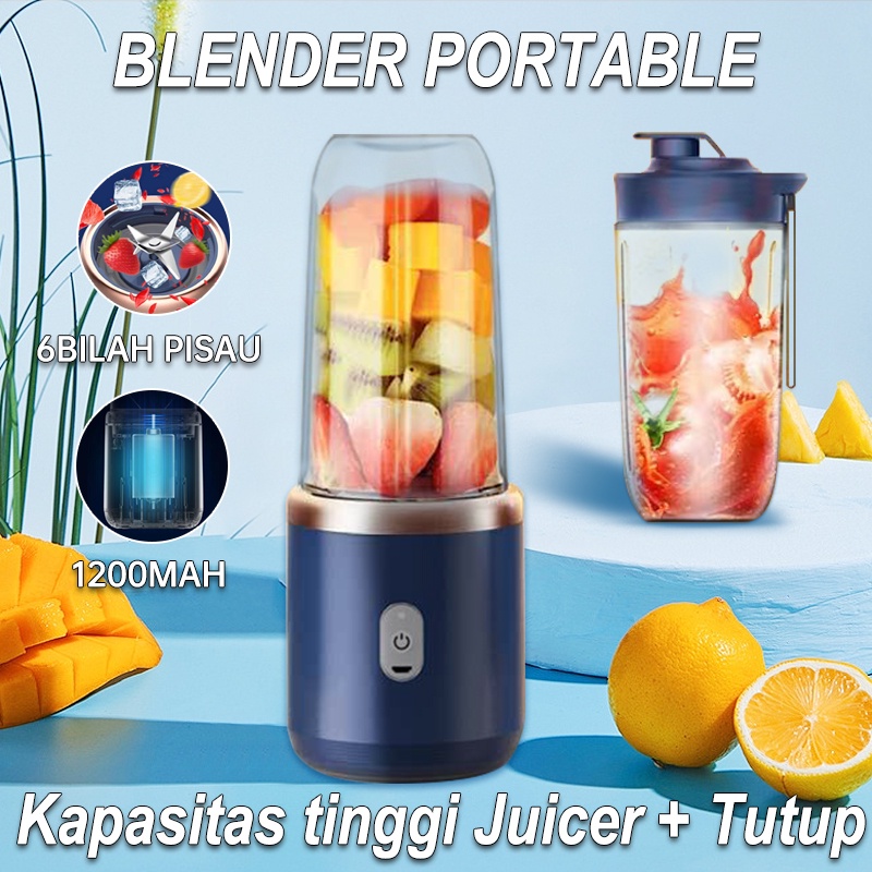 Jual Blender Juicer Portable Kecepatan 22000rpm Blender Mini 6 Mata ...