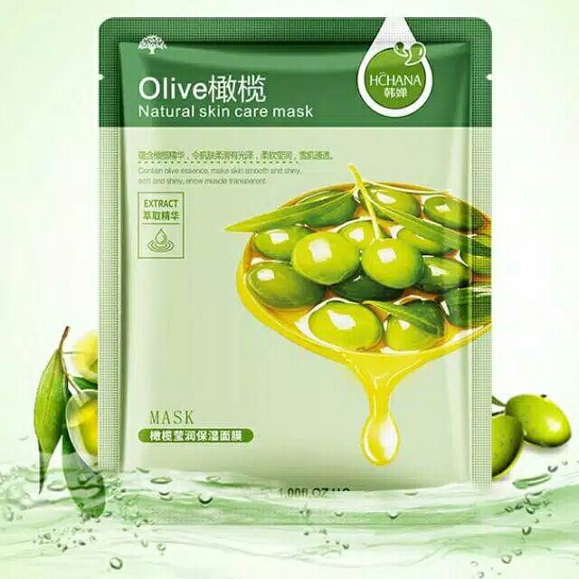 Jual Sheet Mask HCHANA / HCHANA Masker Wajah - OLIVE | Shopee Indonesia
