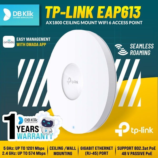 Access Point TP-Link EAP613 AX1800 Ceiling Mount WiFi 6 - EAP 613