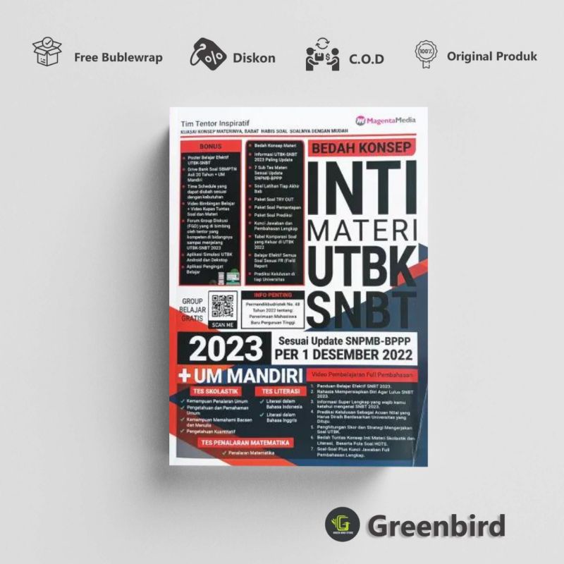Jual Buku Soal SMA - Bedah Konsep Inti Materi UTBK SNBT UM Mandiri 2023 ...