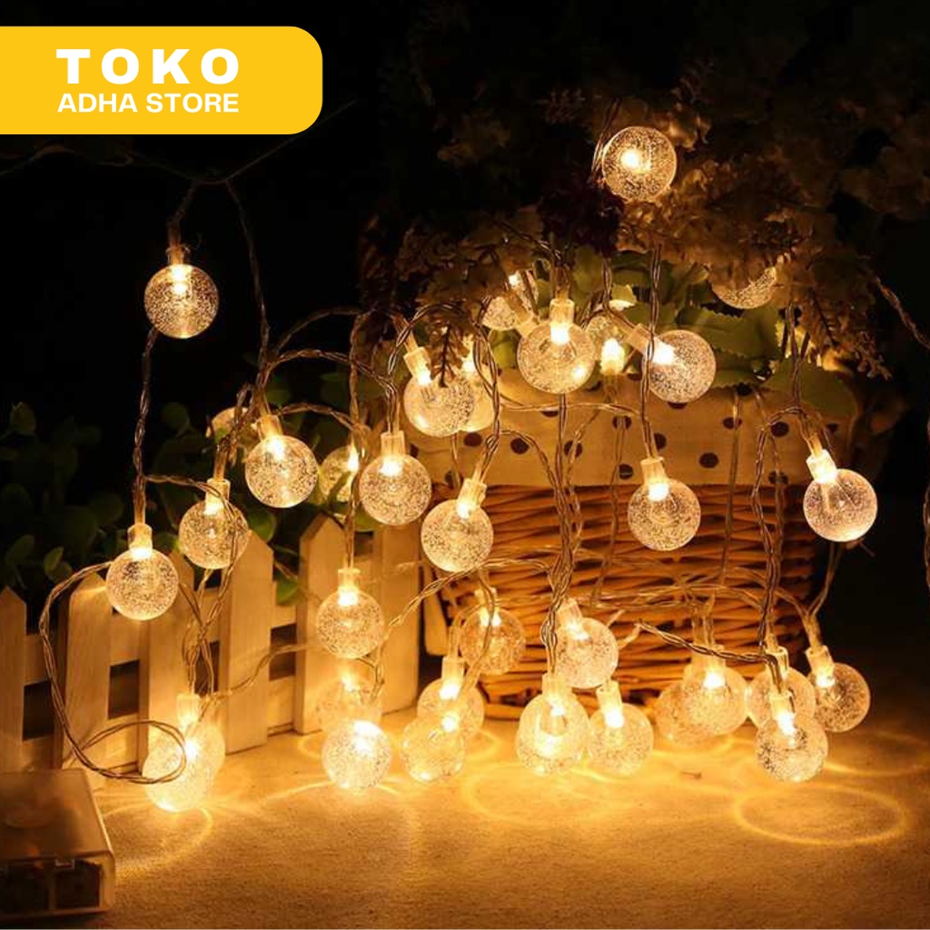 Jual Lampu Hias String Lights Cherry Ball Fairy Warm White 5 Meter ...