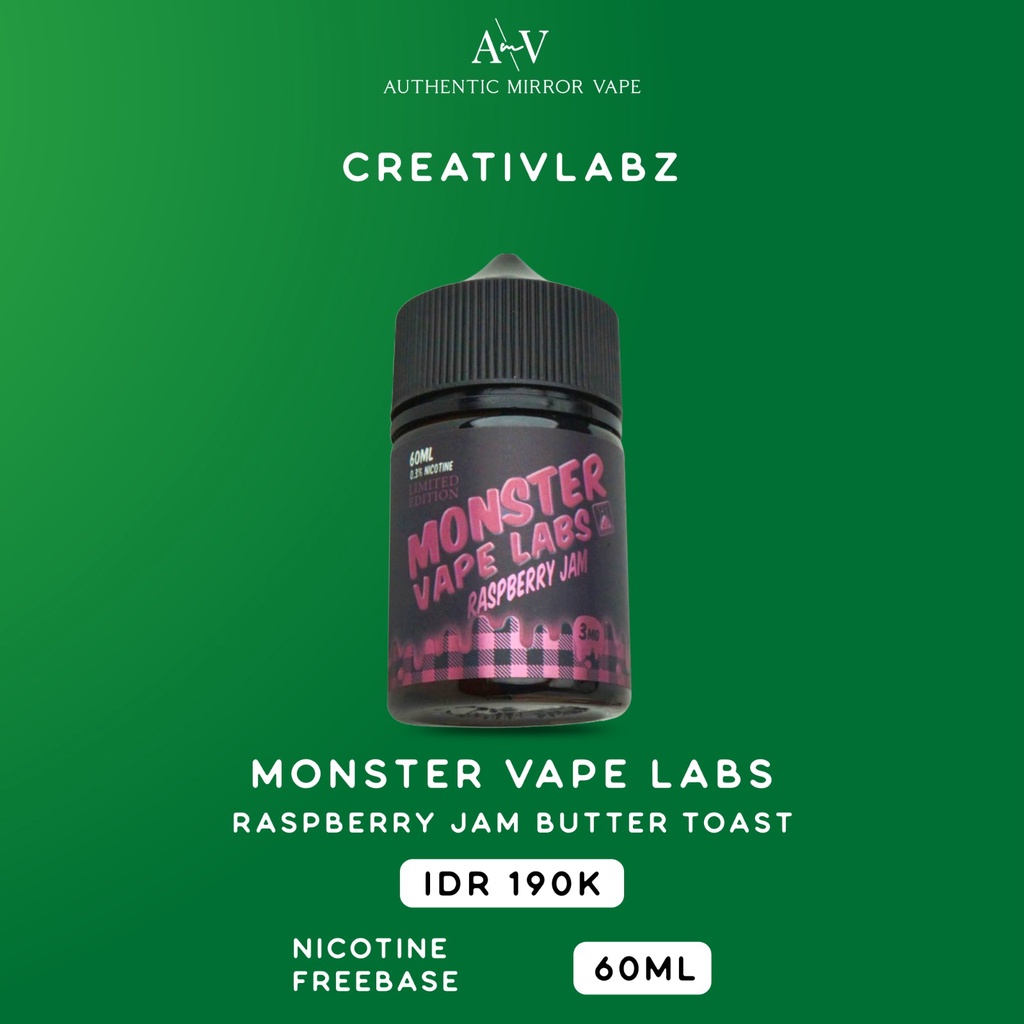 Jual Monster Vape Labs Raspberry Jam Usa 60ml By Jam Monster Lf