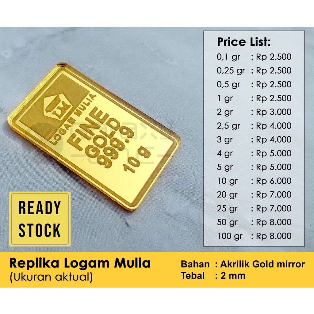 Harga replika logam mulia 0 1 Terbaru Mei 2025 | BigGo Indonesia