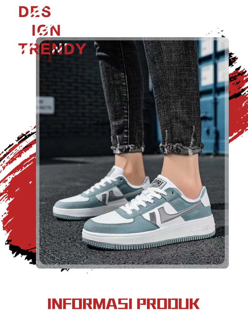 Promo Sepatu Pria Keren Terbaru Sepatu Kets Sporty Sneakers Putih ...