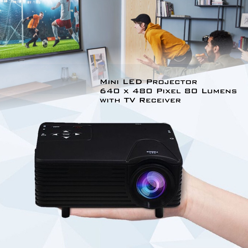 Jual Proyektor Mini LED 640 x 480 Pixel 80 Lumens PLUS TV RECEIVER ...