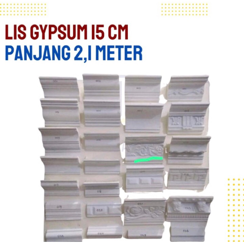 Jual LIS GYPSUM LEBAR 15 CM PANJANG 2.1 METER | Shopee Indonesia