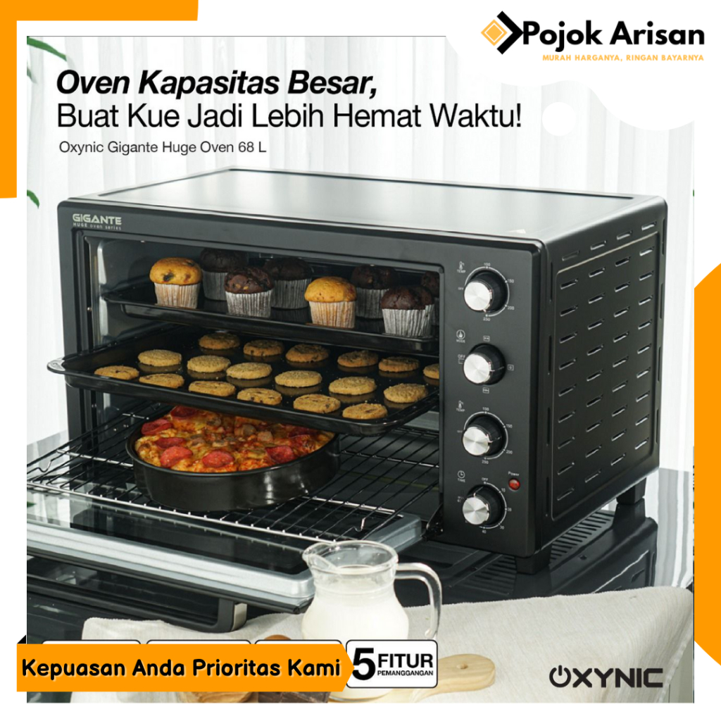 Jual [Oxynic] Gigante Huge Oven 68 L | Shopee Indonesia