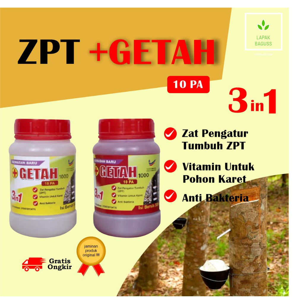 Jual VITAMIN PERANGSANG GETAH POHON KARET ZPT MERAH PUTIH | Shopee ...