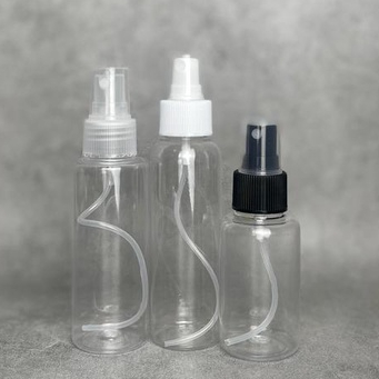 Jual Botol bening 100ml, spray putih, hitam, transparant / 70-100ml ...
