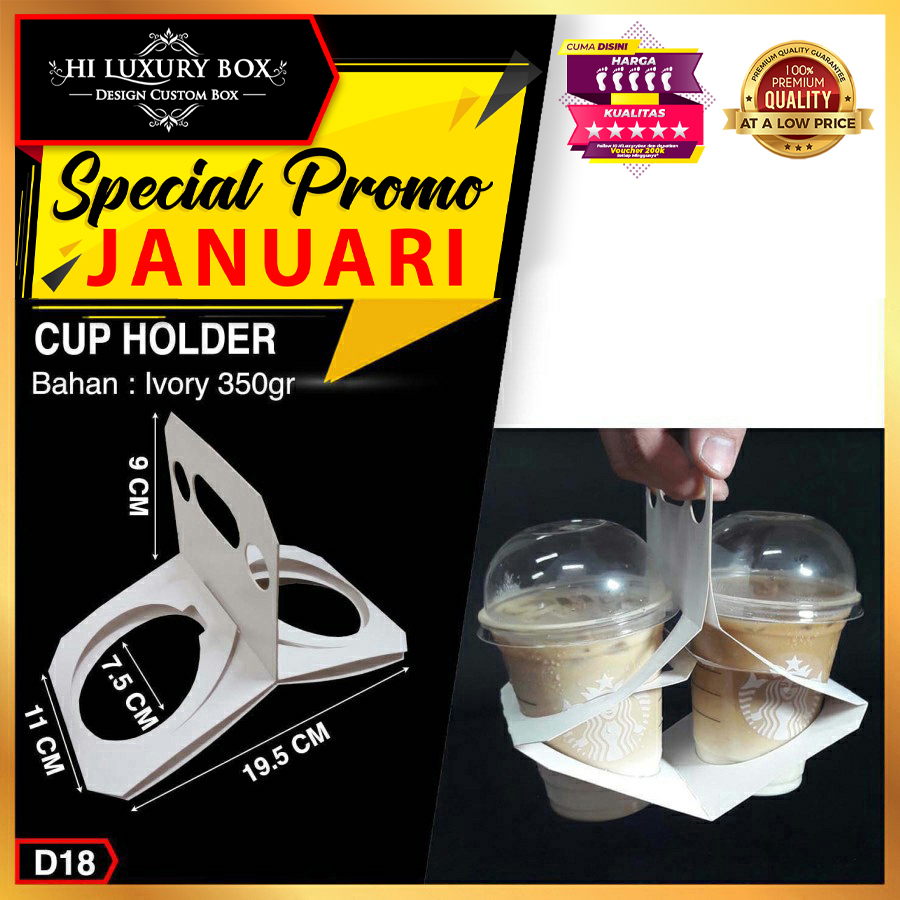 Jual Paper Cup Holder | Cup Holder | Tempat Taruh Gelas | Tatakan Gelas ...