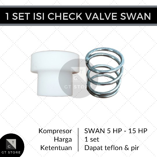 Jual [1 SET] Teflon Pir Isi Check Valve Kompresor Angin SWAN 5 HP 7.5 ...