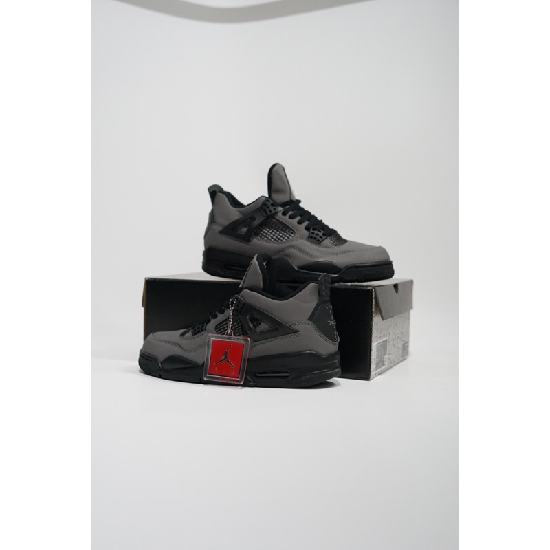 Jual TRAVIS SCOTT X NIKE AIR JORDAN 4 BLACK GREY | Shopee Indonesia