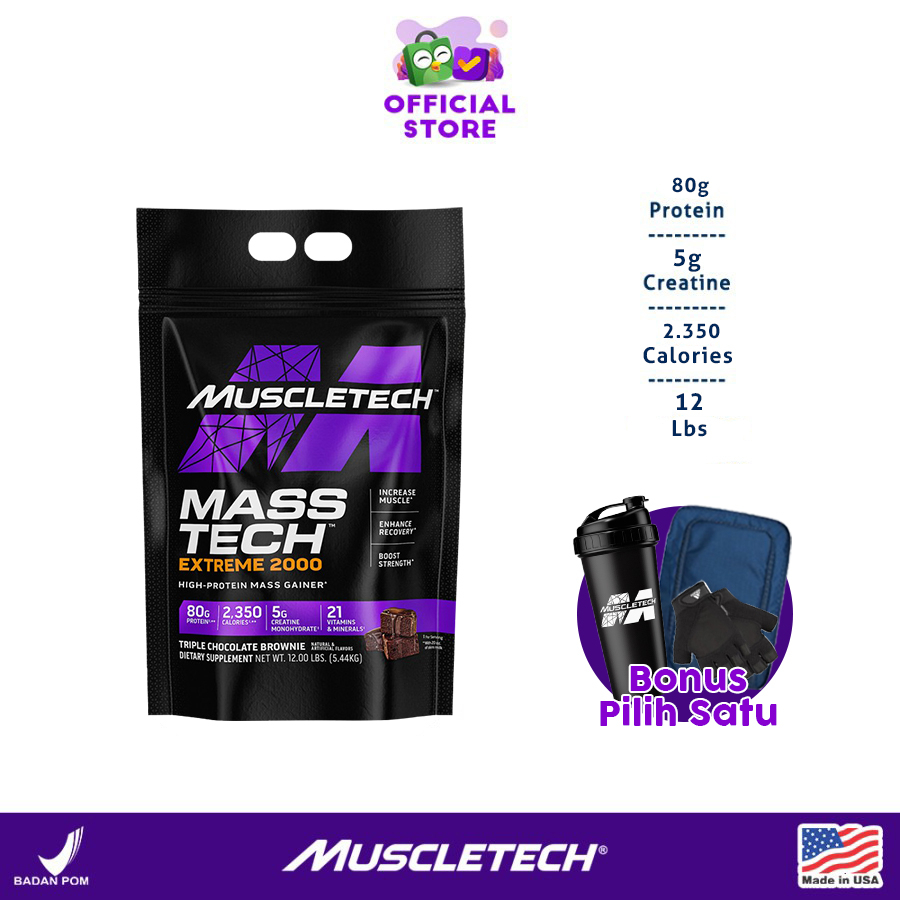 Jual Muscletech Masstech 12lb Mass Gainer - Chocolate | Shopee Indonesia