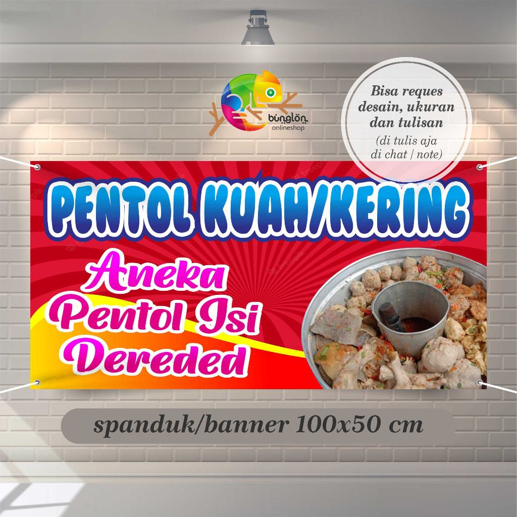 Jual Spanduk, Banner Baso Pentol, Takoyaki, Sosis, Corndog, Dll ...