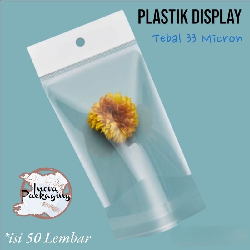 Jual Plastik Display/Plastik OPP dengan Lubang Gantung Ukuran 5x18cm ...