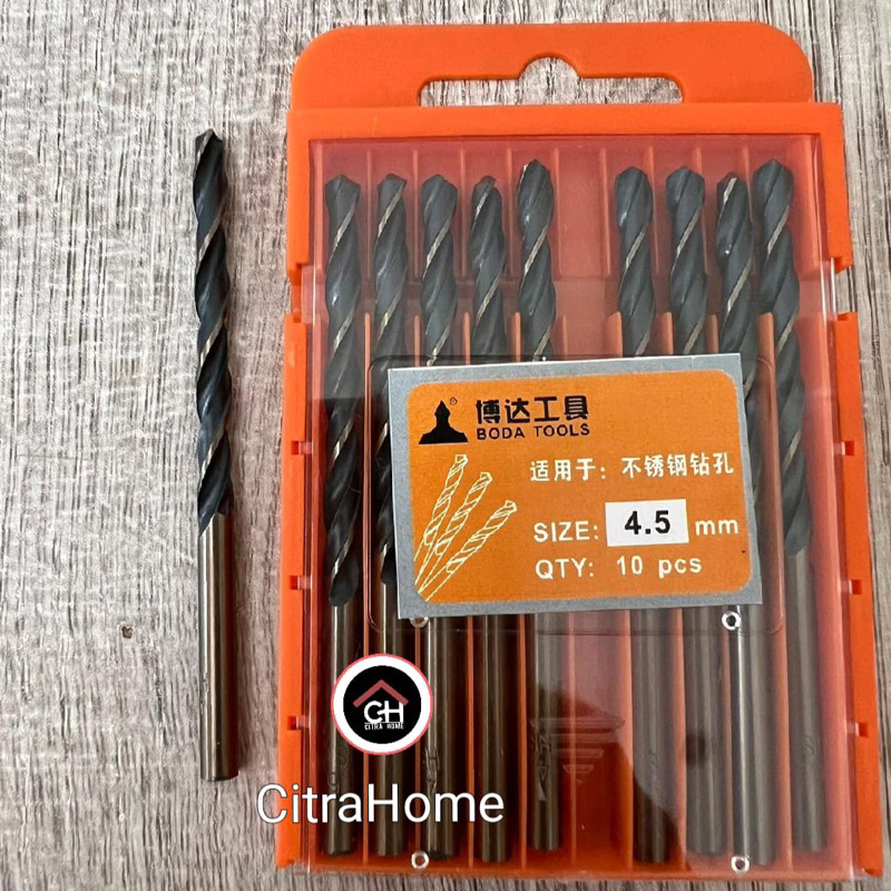 Jual Mata Bor Besi HSS 4,5mm Boda Harga 1 pc | Shopee Indonesia