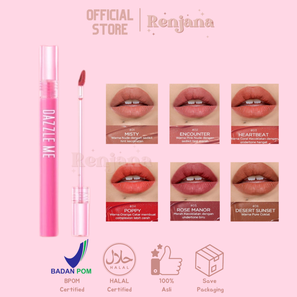 Jual NEW! DAZZLE ME Misty Matte Lip Cream | Shopee Indonesia