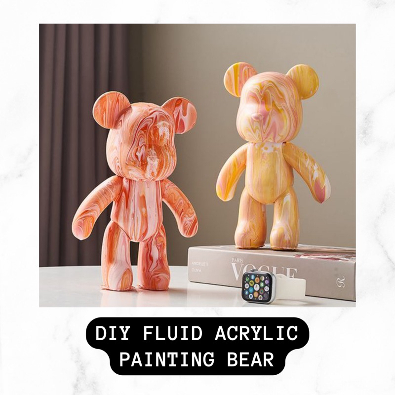 Jual DIY FLUID ACRYLIC PAINTING BEAR / DIY POURING PAINTING KIT ...