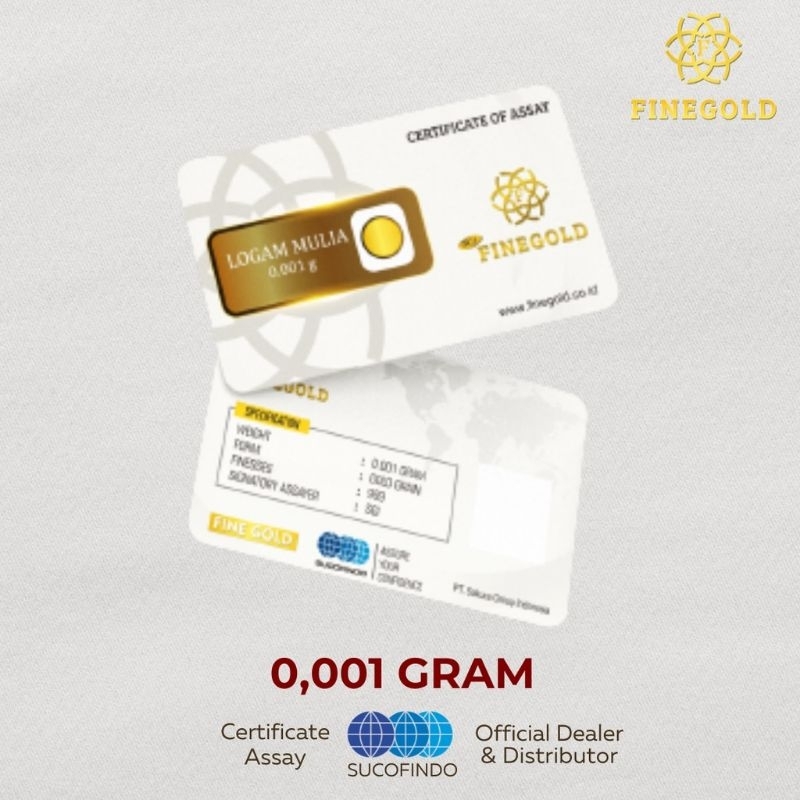 Jual EMAS MINI FINEGOLD 0.001Gram // Logam Mulia // Baby Gold ...