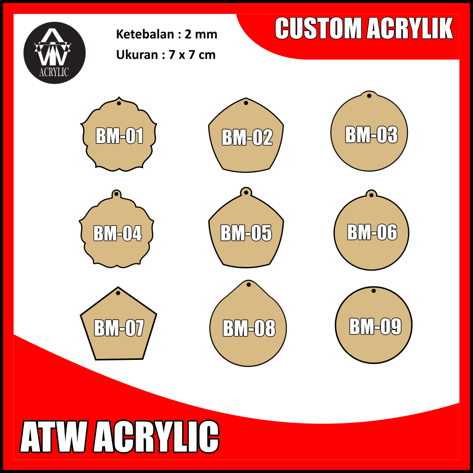 Jual BAHAN MEDALI WISUDA AKRILIK 7CM POLOS TEBAL 2MM | Shopee Indonesia