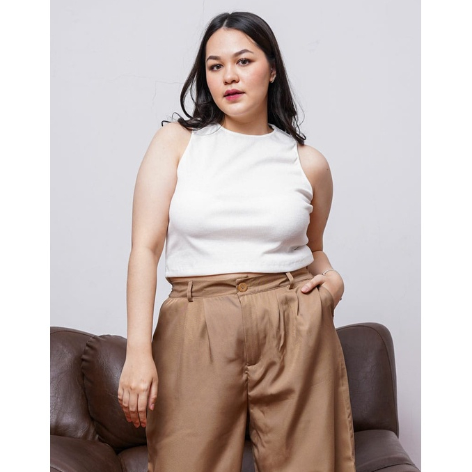 Jual TANKTOP WANITA FLOW JUMBO (XL- XXL) | Atasan Crop Ukuran Besar ...