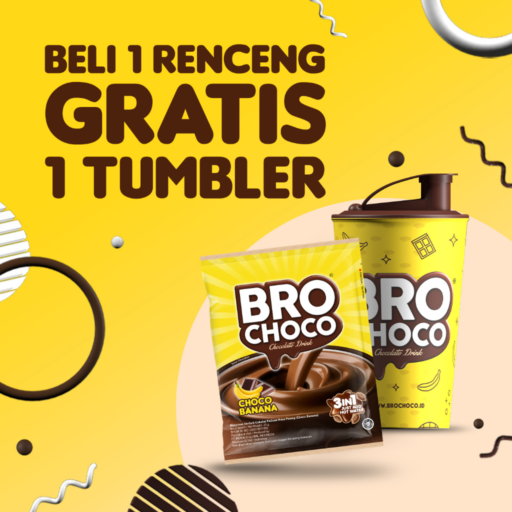 Jual BROCHOCO Banana R10 Chocolate Drink / Minuman Coklat (10 sachets x 25g) | Shopee Indonesia