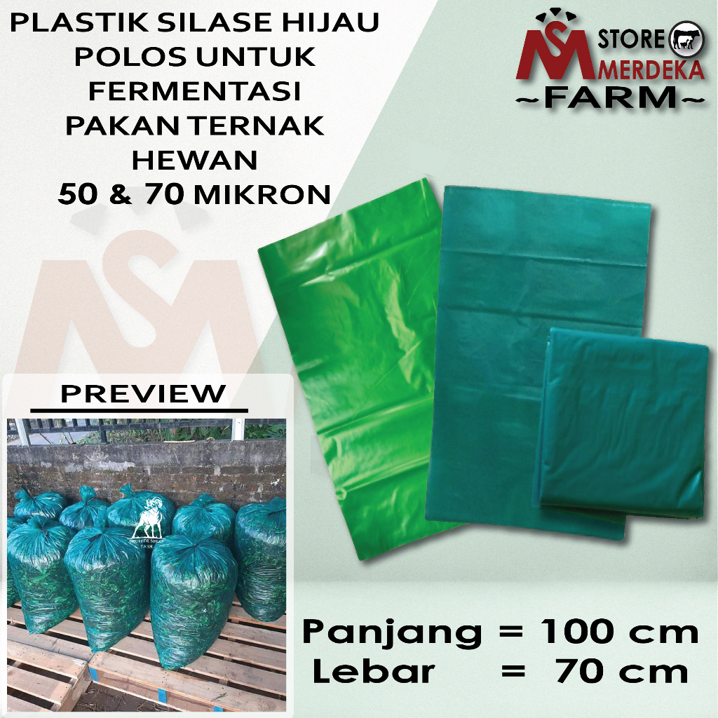 Jual Plastik Silase / Silage Pakan Ternak Kambing Domba Sapi Kapasitas 40Kg 50 mikron best ...