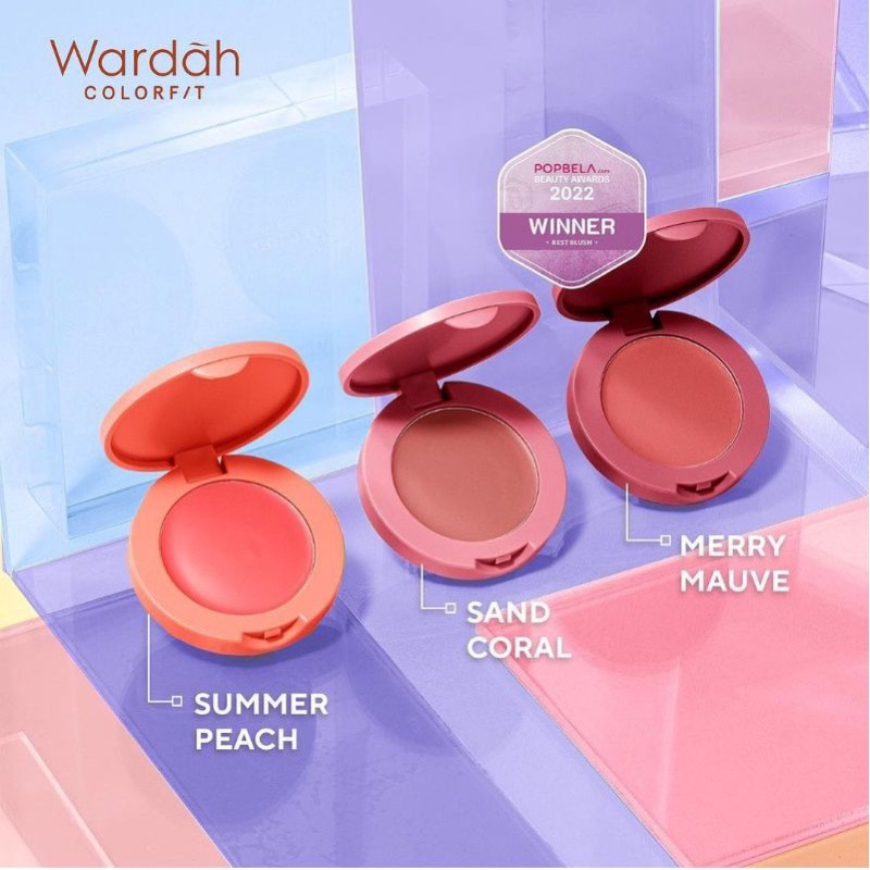 Jual WARDAH Colorfit Cream Blush 3g | Intense & Pigmented | Blush On ...