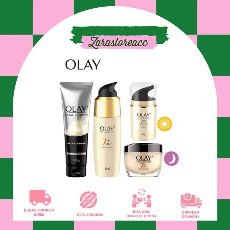 Jual OLAY TOTAL EFFECTS 7 IN 1 DAY CREAM NIGHT CREAM SERUM - OLAY SERUM TOTAL EFFECTS - SERUM ...
