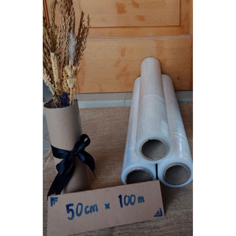 Jual Plastik Wrapping 50 CM x 100 M Isi 3 Pcs | Stretch Film | Shopee ...
