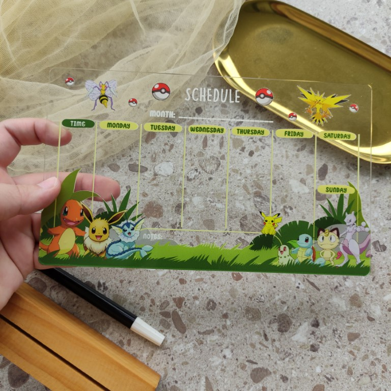 Jual Acrylic Schedule Board POKEMON /Akrilik Papan Jadwal POKEMON ...