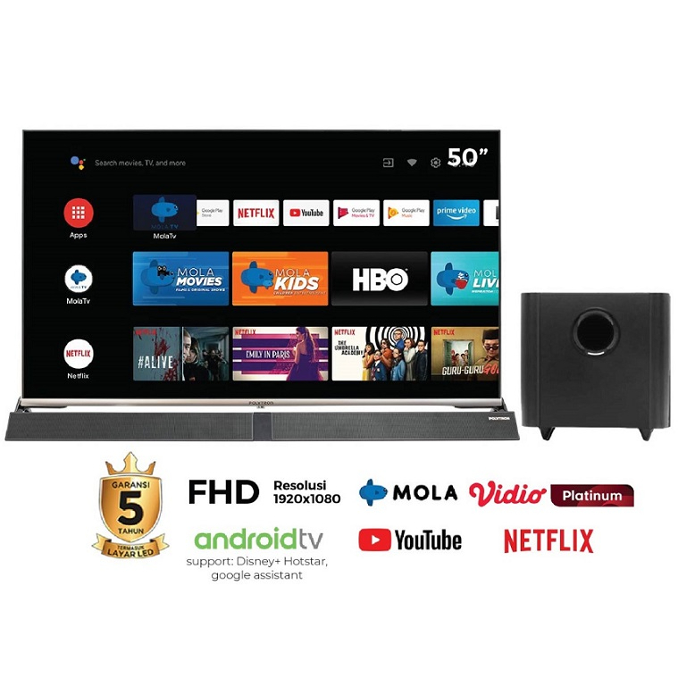 Jual LED TV POLYTRON 50" 50BUG5959 50 INCH USB MOVIE ANDROID | Shopee ...