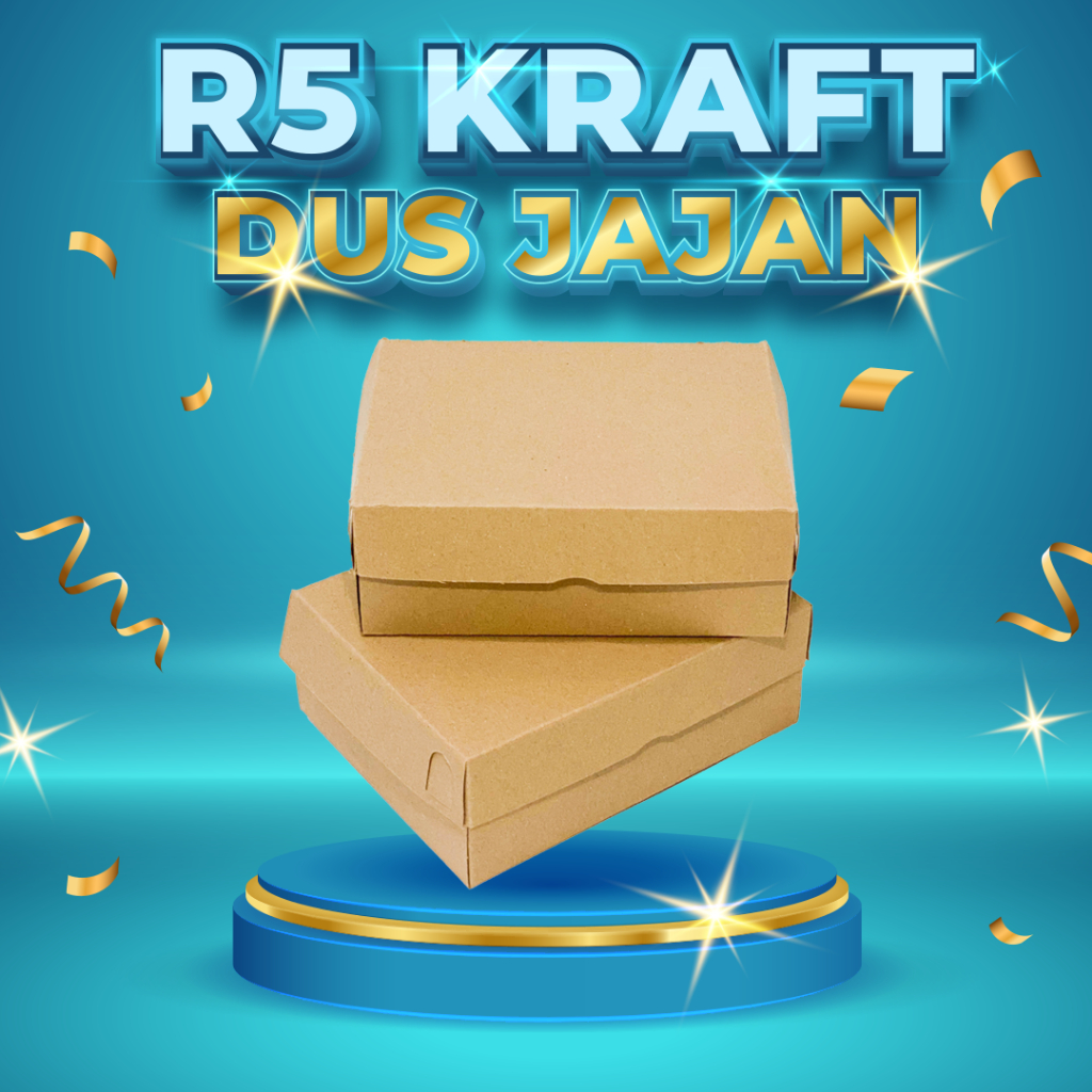 Jual dus jajan R5 16x13 kertas craft / kotak snack 350gsm / box makanan ...