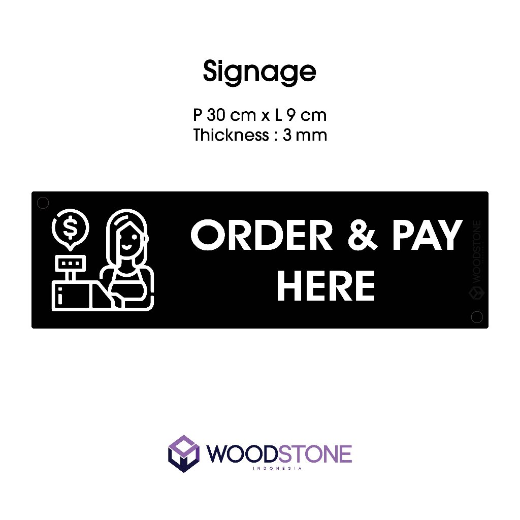 Jual Papan Order & Pay Here - Perlengkapan Counter / Kasir | Shopee ...
