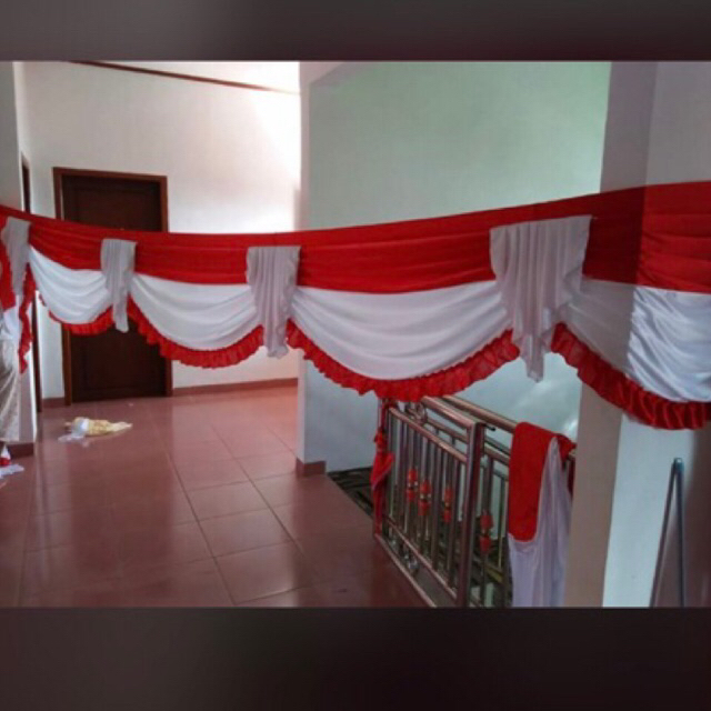 Jual rumbai tenda merah putih per 1 meter | Shopee Indonesia