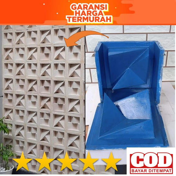 Jual Cetakan roster miimalis model piramid / cetakan loster fiber ...