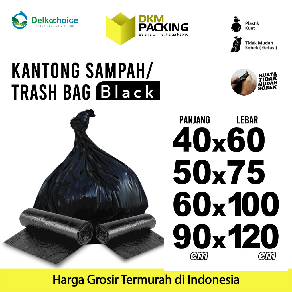 Jual KANTONG PLASTIK SAMPAH TRASH BAG TEBAL HITAM JUMBO TERMURAH SATUAN | Shopee Indonesia