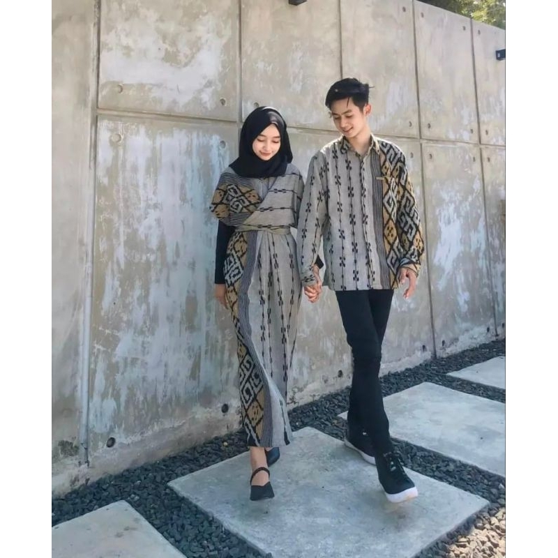 Jual set couple tenun jepara - set baju tenun keluarga - baju couple tenun - set tenun - set ...