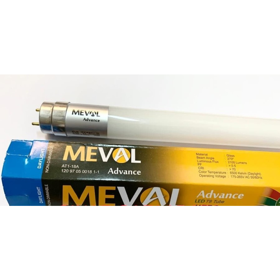 Jual Meval Lampu TL Led 18w Led Tube Hero Double Ended Cahaya Putih ...