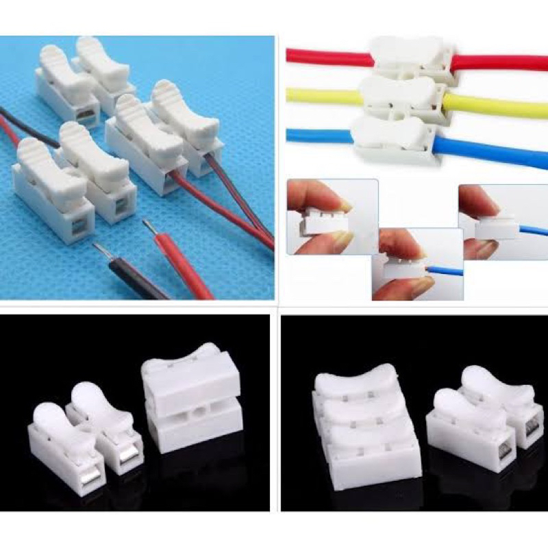Jual Quick Connect 2 Wire Connector 2pin Spring Terminal Sambungan Kabel 3pin Cable Jepit ...