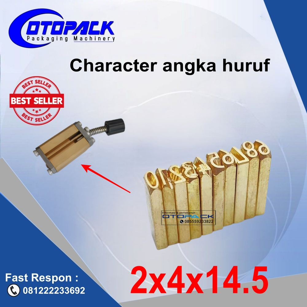 Jual 2x4x14.5 Letter character word number font mata print cetak coding ...