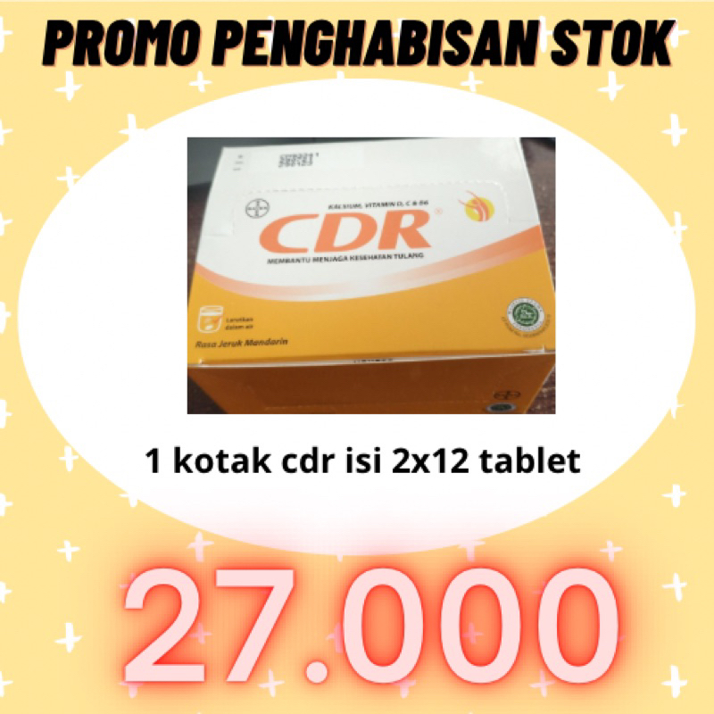 Jual CDR 1 kotak isi 2x12 tablet (febuari) | Shopee Indonesia