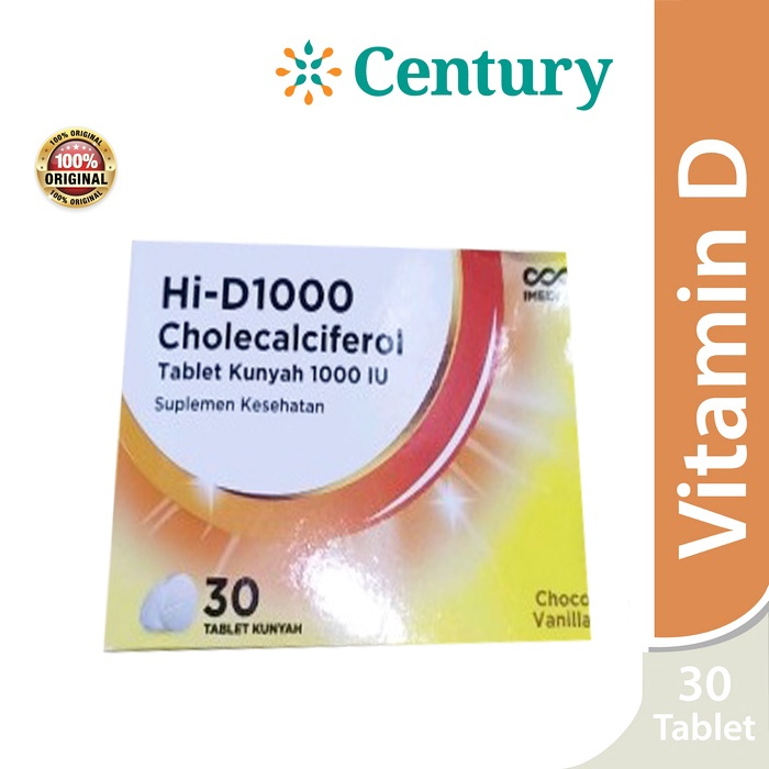 Jual IMEDCO HI-D1000 CHOL 1 BOX ISI 30 TABLET/VITAMIN D/VIT D3/DAYA TAHAN TUBUH/IMUNITAS ...