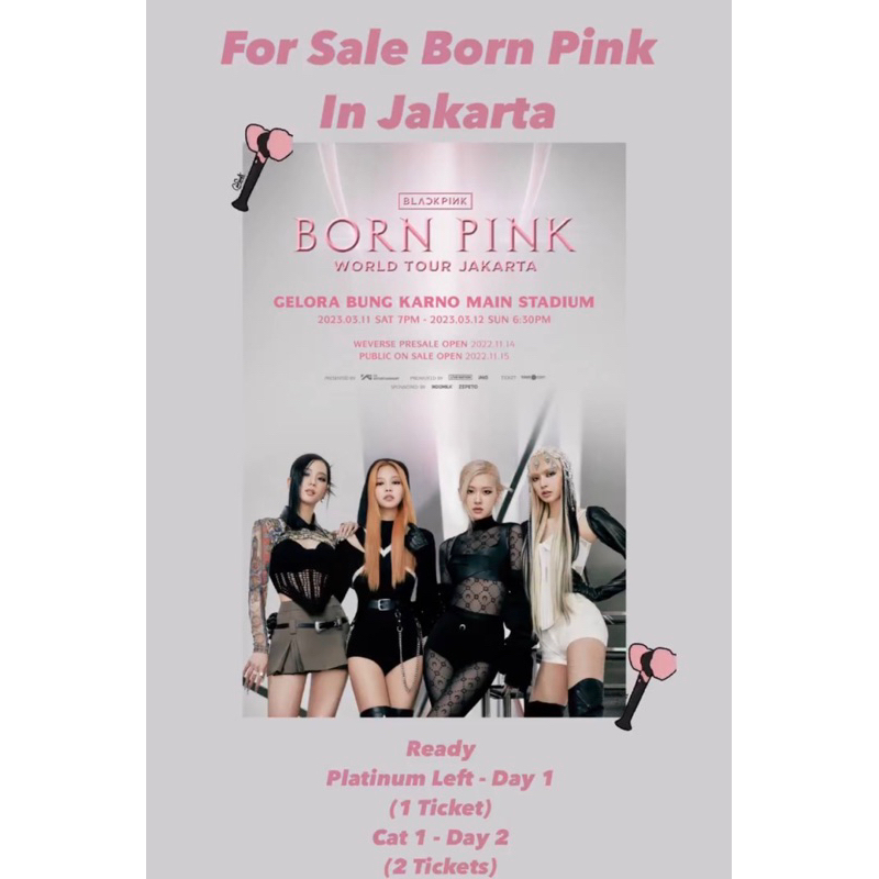 Jual TIKET KONSER BLACKPINK BORNPINK JAKARTA 2023 | Shopee Indonesia