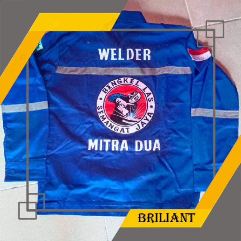 Jual Wearpack Bordir Bengkel baju kerja safety free bordir, bendera dan ...