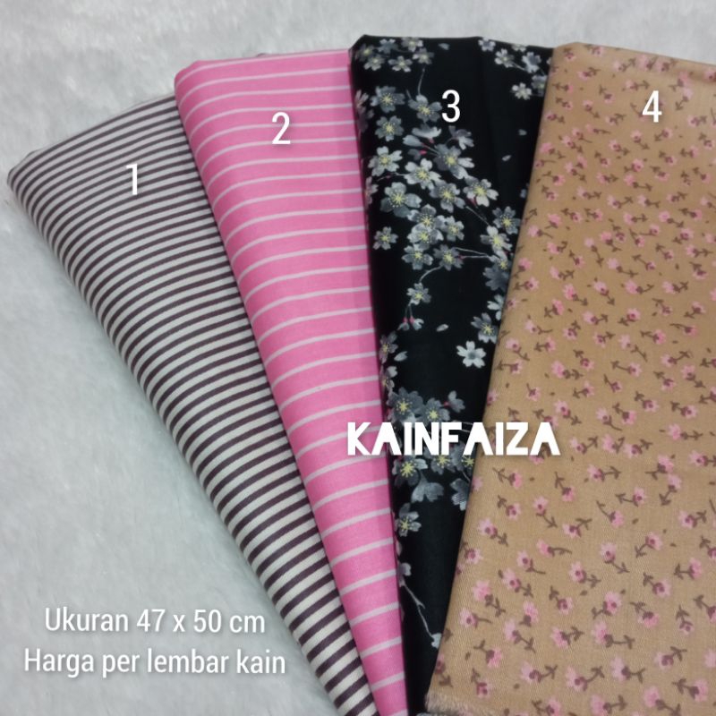 Jual Kain Perca 47 x 50 cm Katun Jepang Tokai Senko (Harga per lembar ...