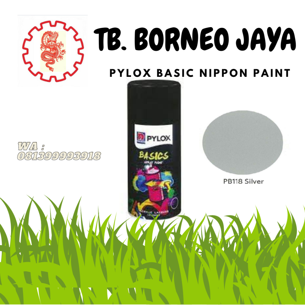 Jual Cat Semprot Nippon Paint Pylox Basic PB 118 Silver 300 Cc | Shopee Indonesia